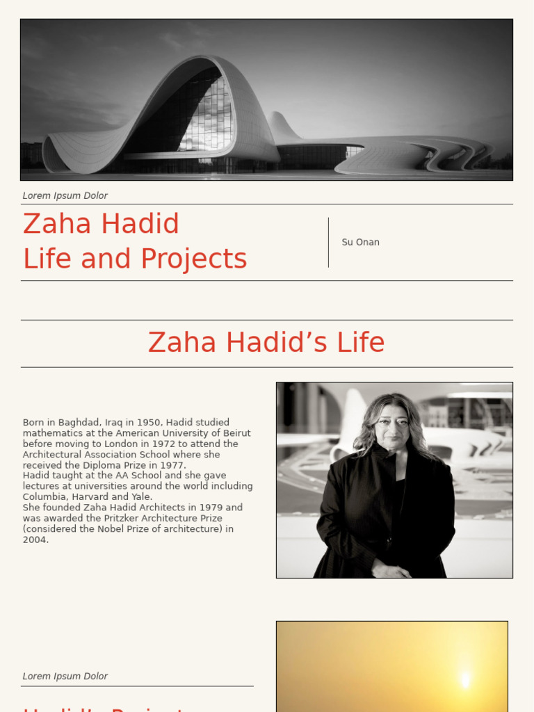 Zaha Hadid: Life and Iconic Projects | PDF