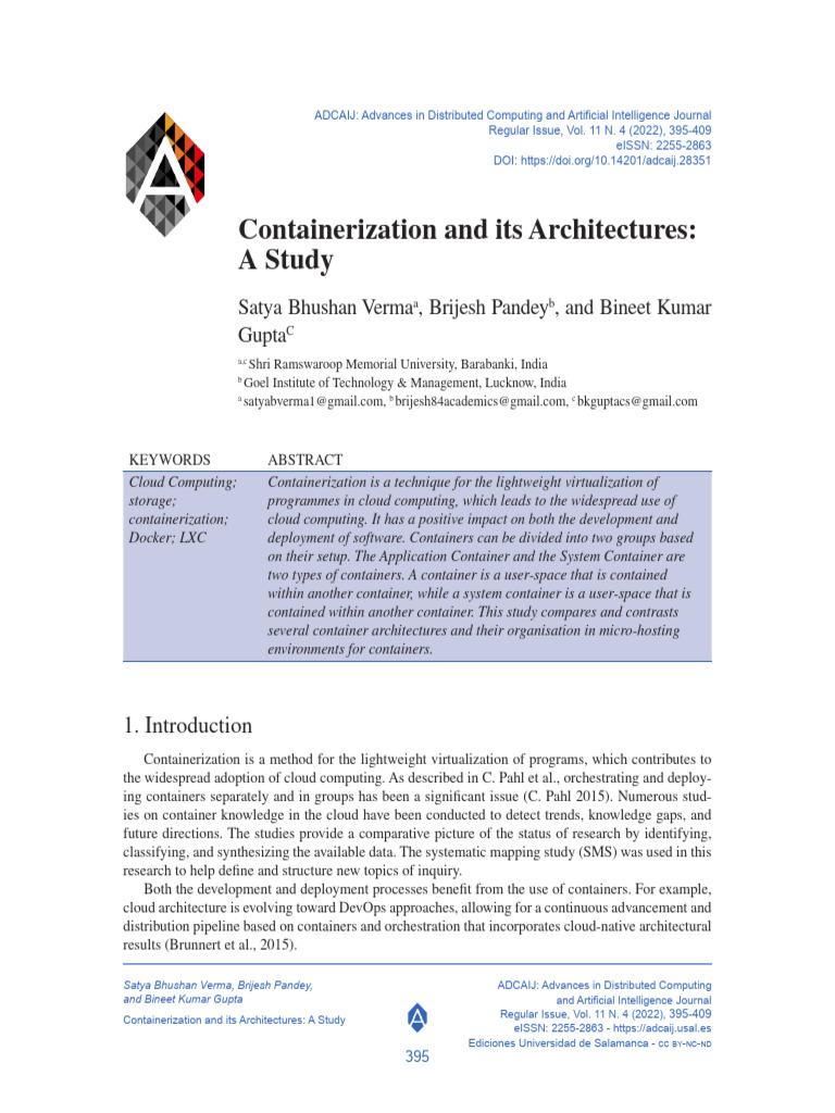 Containerization and Its Architectures A Study | PDF | Operating System | Cloud Computing
