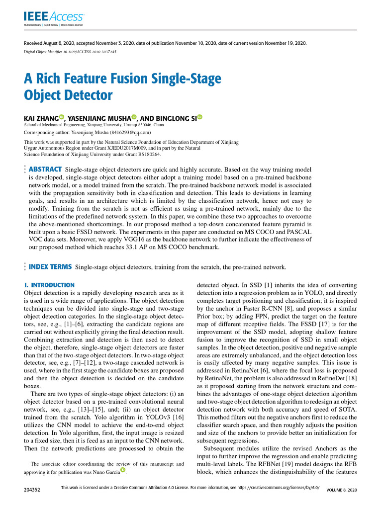 A Rich Feature Fusion Single-Stage Object Detector | PDF | Information ...