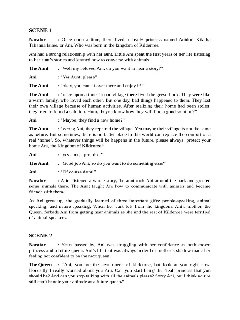 Tugas Script Drama Inggris Tata | PDF