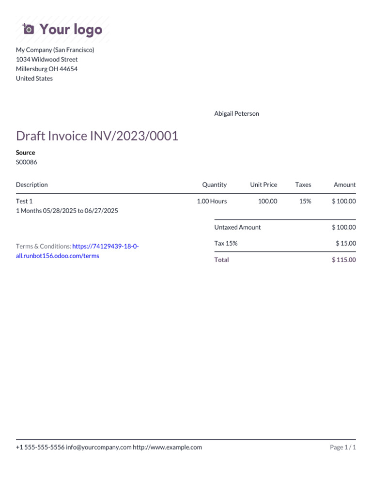 Draft Invoice | PDF
