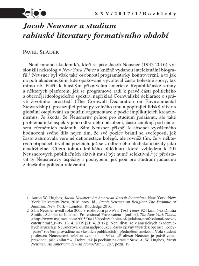 Jacob Neusner A Studium Rabinske Literat | PDF