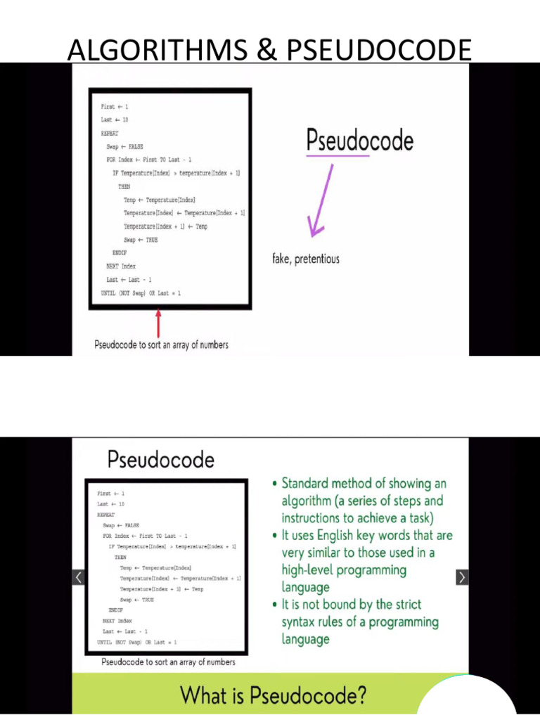 cambridge Algorithm and Pseudocode computer science notes igcse | PDF cambridge Algorithm and Pseudocode computer science notes igcse | PDF