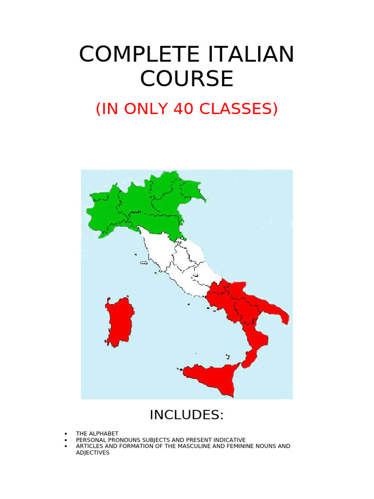 Complete Italian Course | PDF