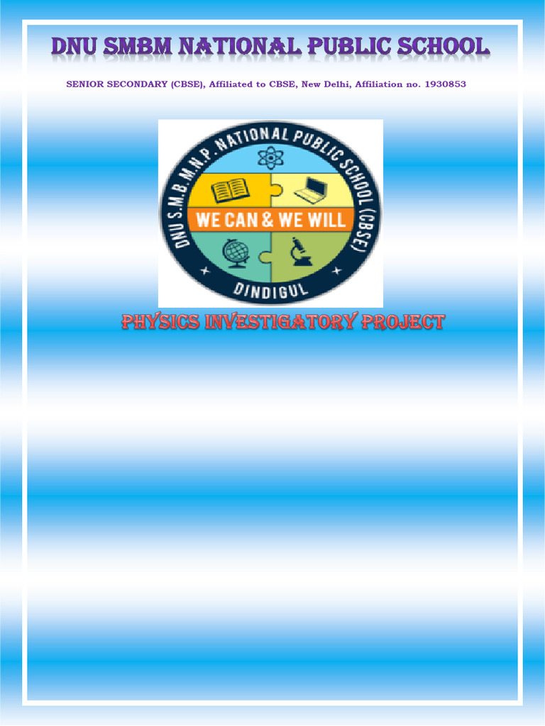 CBSE Physics Project: Hollow Prism | PDF
