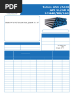 Tabla Medidas y Espesores Tuberia Api 5L A 106 A 53 | PDF