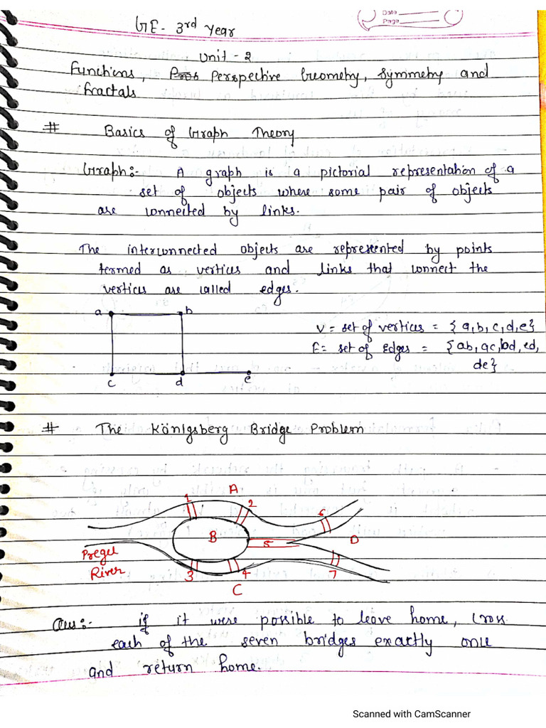 Unit 2-I (The Konigsberg Bridge Problem) | PDF