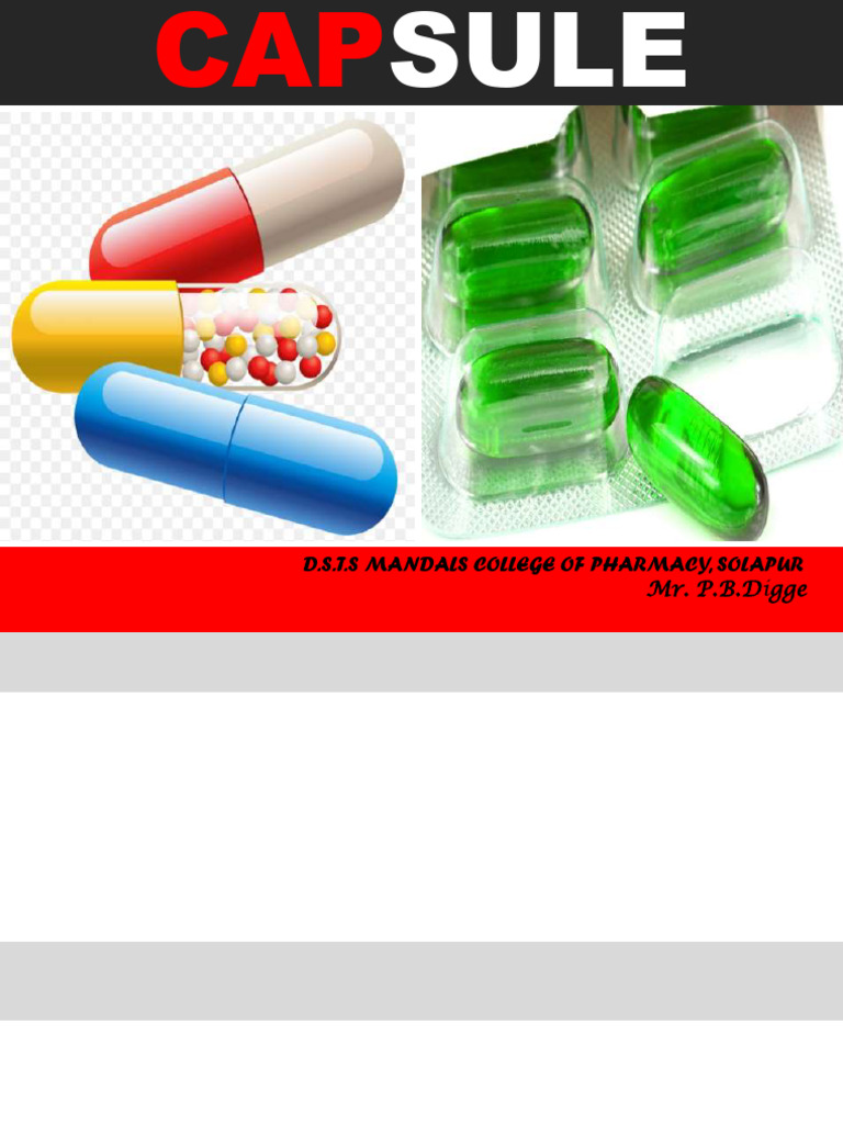 Capsule Unit III | PDF | Tablet (Pharmacy)