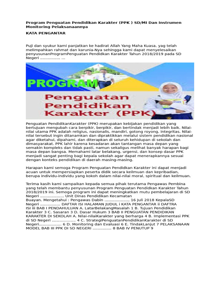 Evaluasi Program PPK di SD/MI | PDF