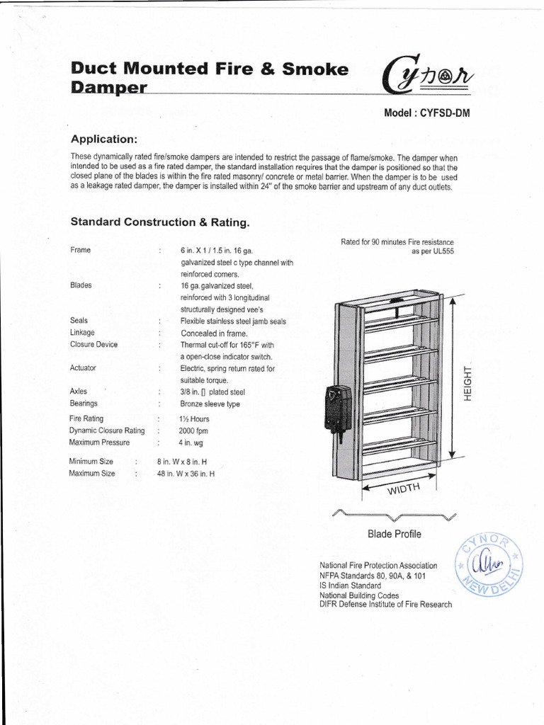 Cynor TDS | PDF | Duct (Flow) | Alternating Current