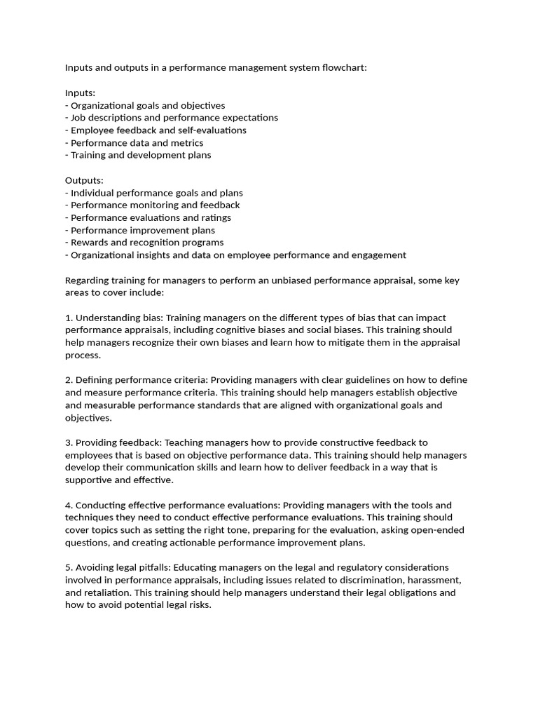 Performance Management System Flowchart | PDF