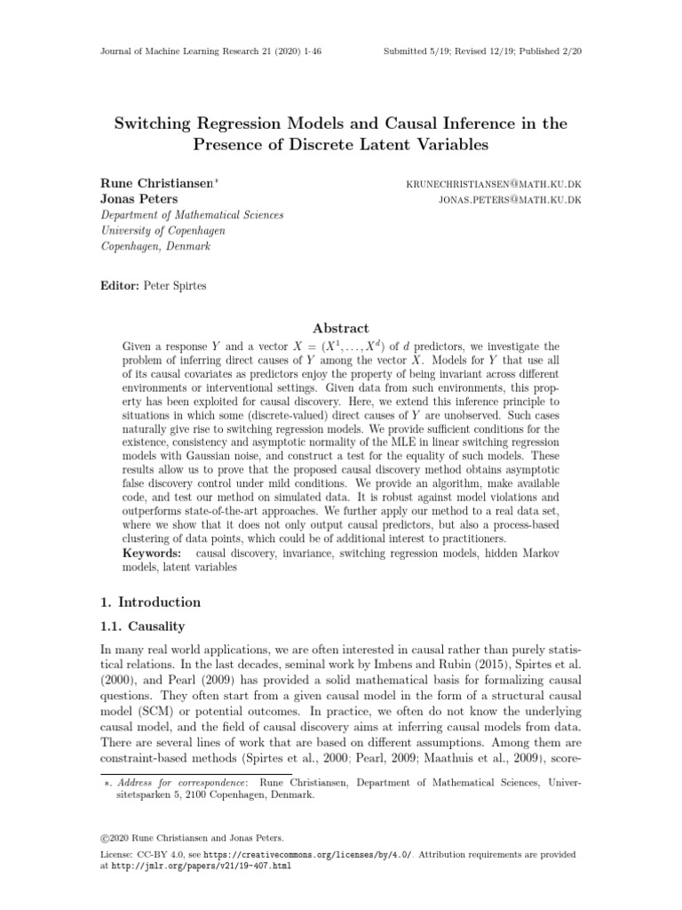 Switching Regression Models and Causal Inference - Potentially Bushit Paper Dressing Up Nicely ...