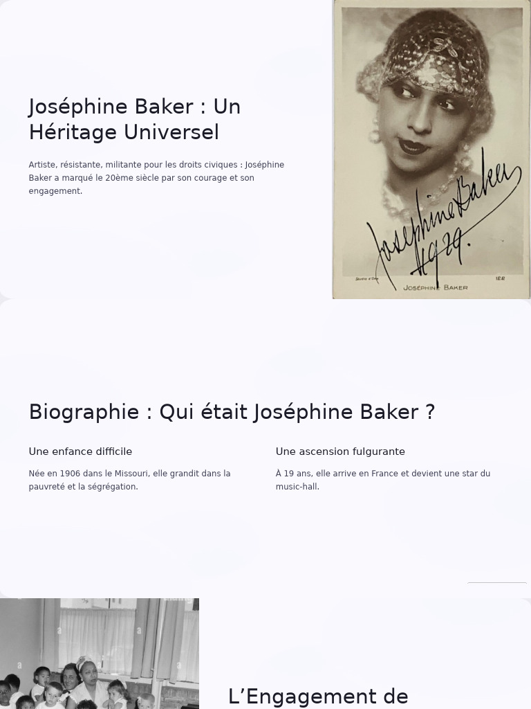 Joséphine Baker : Artiste et Résistante | PDF