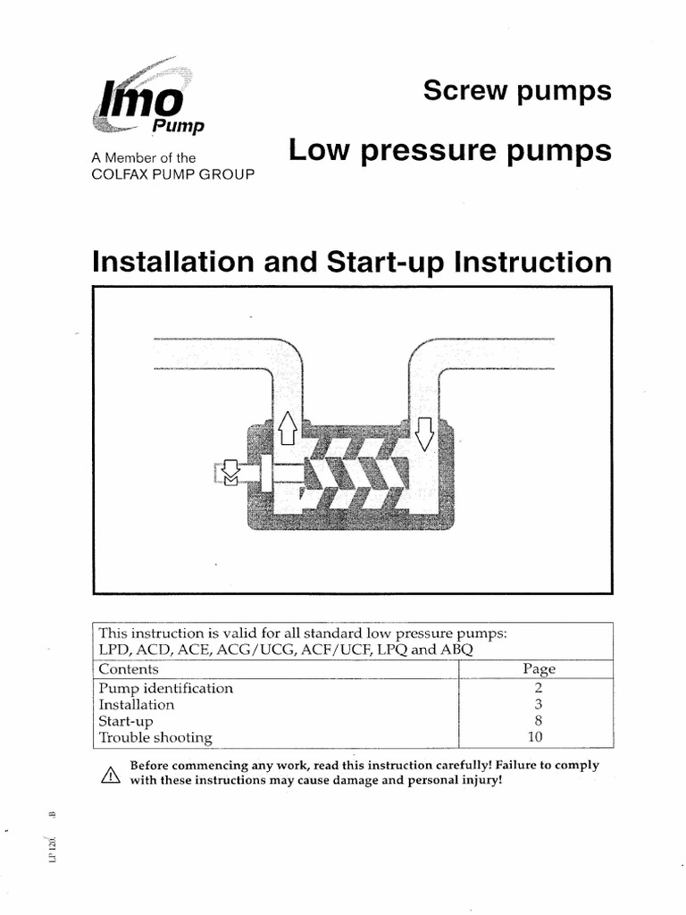IMO_Pumps_LPD,ACD,ACE,ACG-UCG,ACF-UCF,LPQ,ABQ | PDF | Pump | Valve