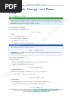 Work Energy Power Class 11 Formula Sheets | PDF | Collision | Force