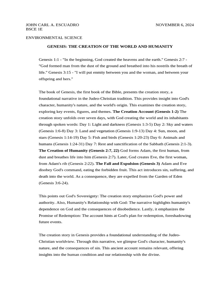 Envisci Genesis | PDF