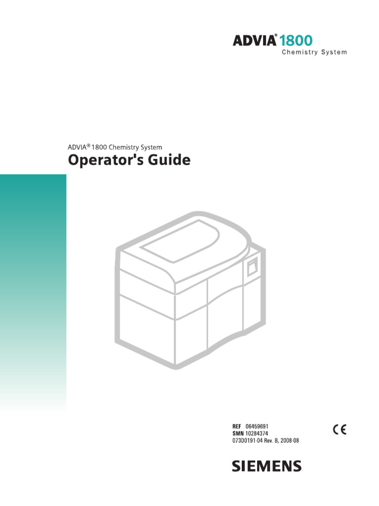 Siemens Advia 1800 Op Guide | PDF