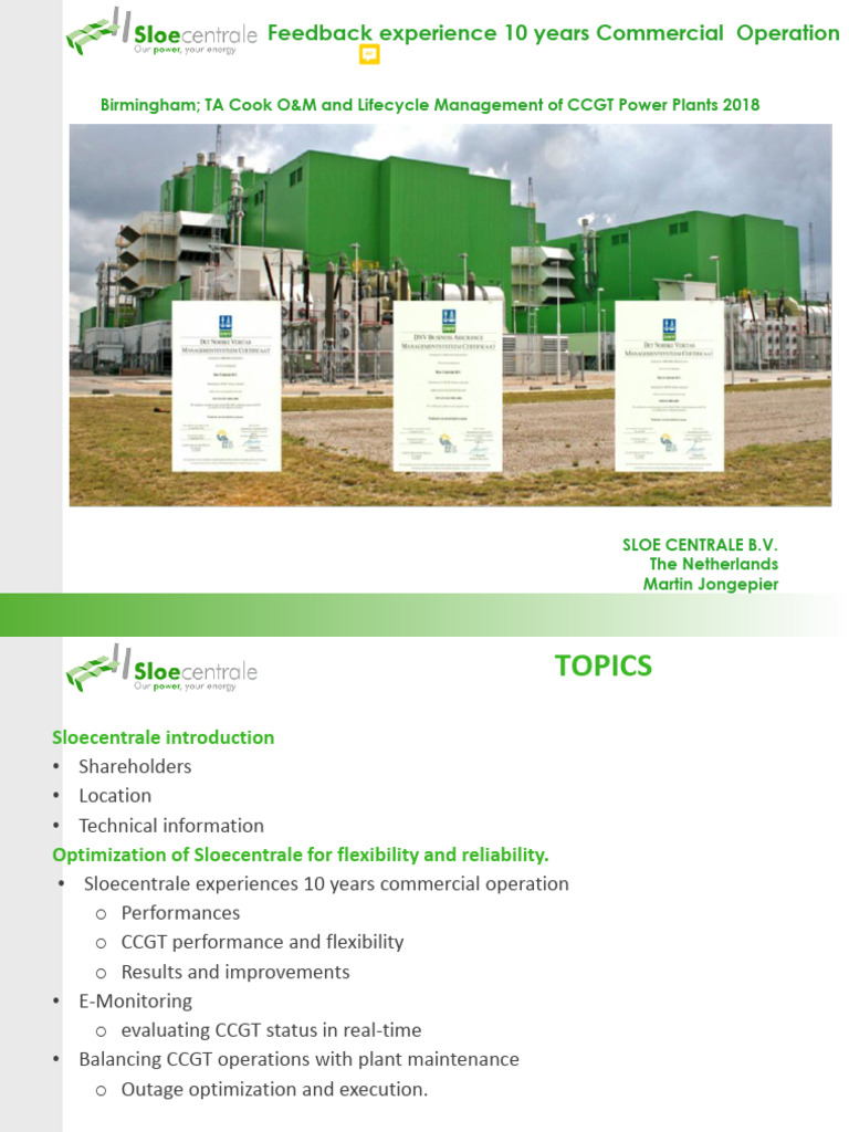 Sloecentrale CCGT Operations Overview | PDF | Mechanical Engineering ...