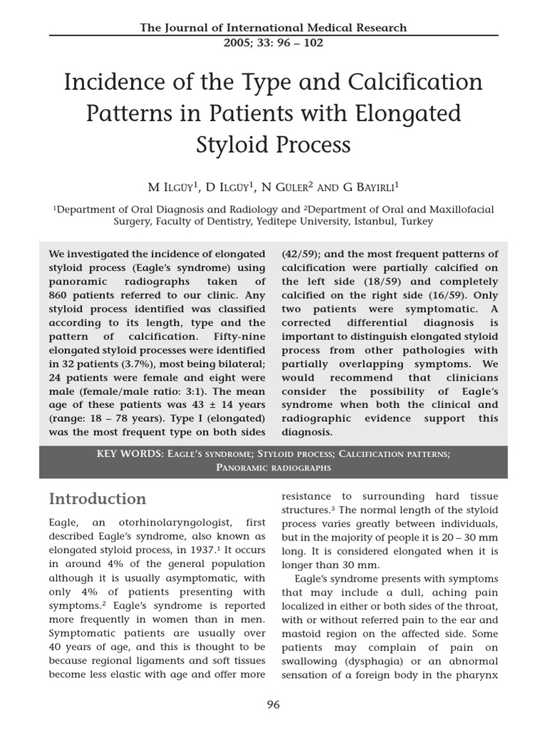Ilguy Et Al 2005 Incidence of The Type and Calcification Patterns in ...