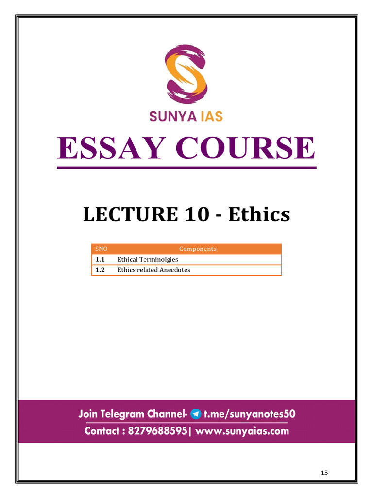 ETHICS | PDF | Courage