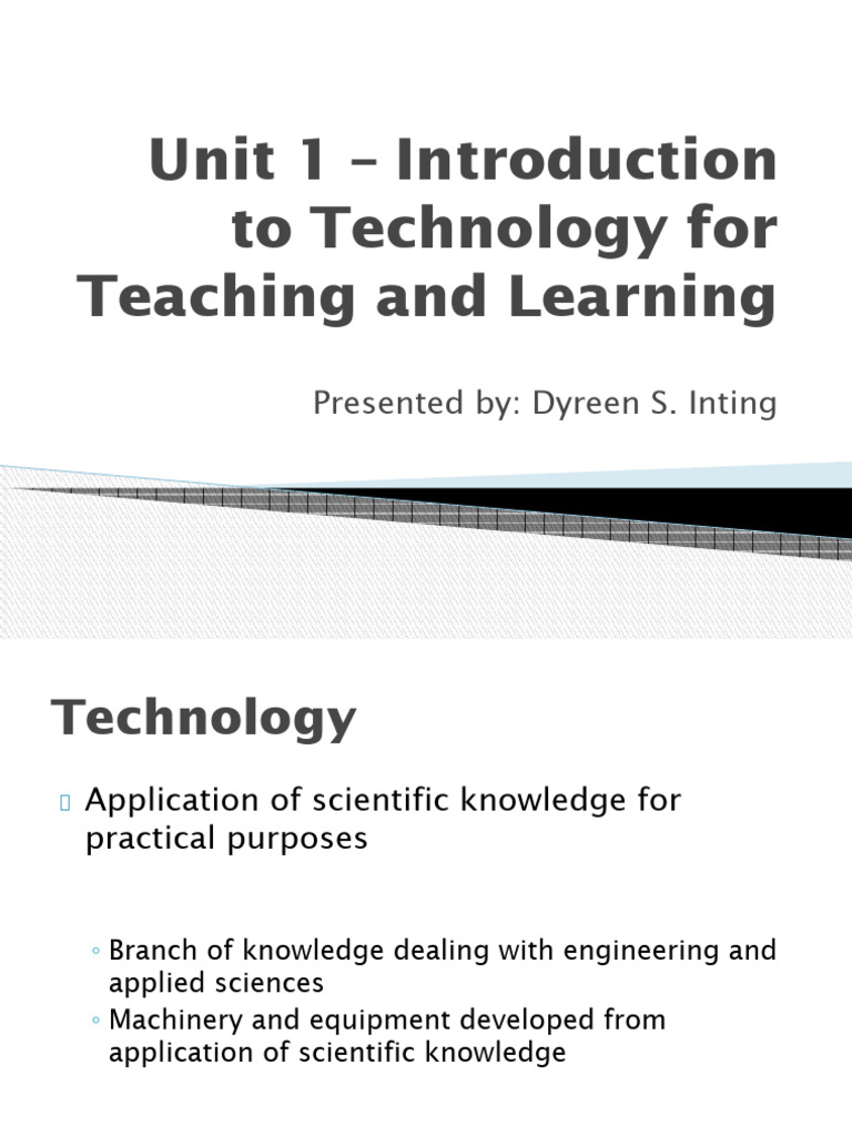 Unit 1 - Introduction To Technology For Teaching - Topic 1 - 2 | PDF ...