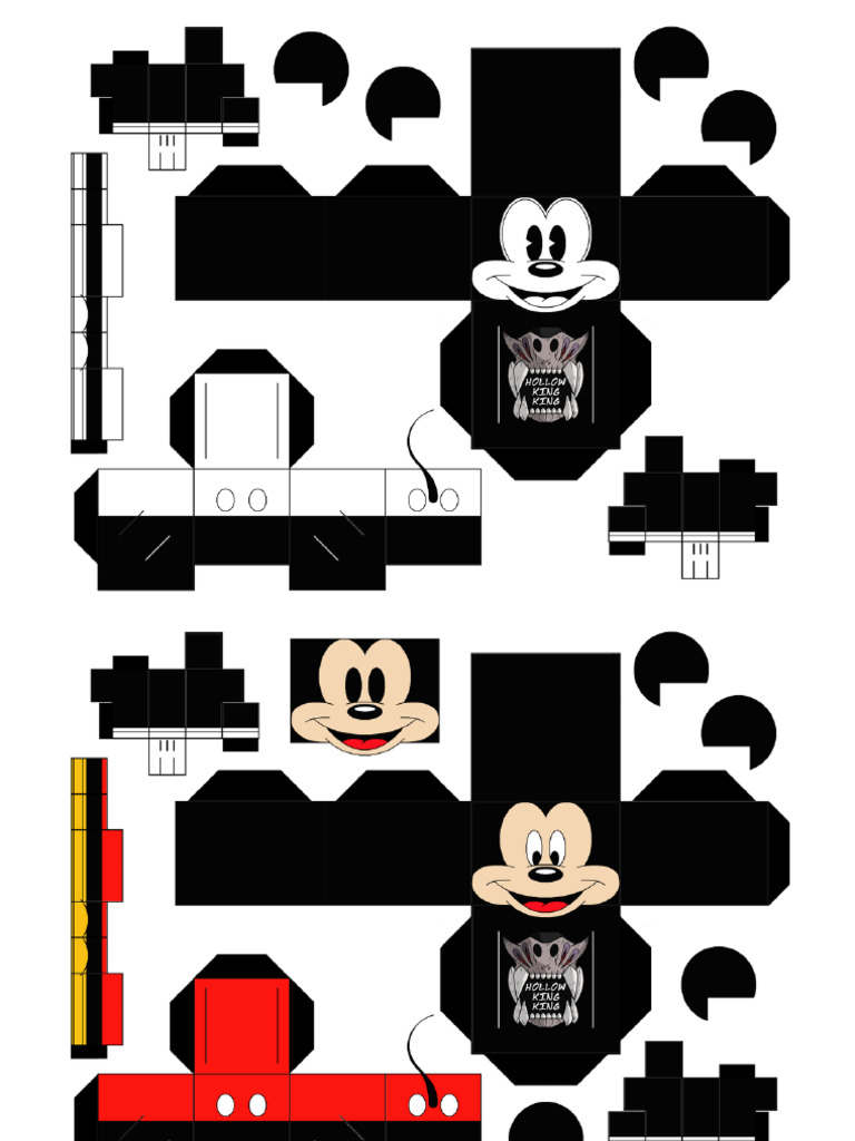 Mickey Mouse Paper Toy Paper Craft | PDF