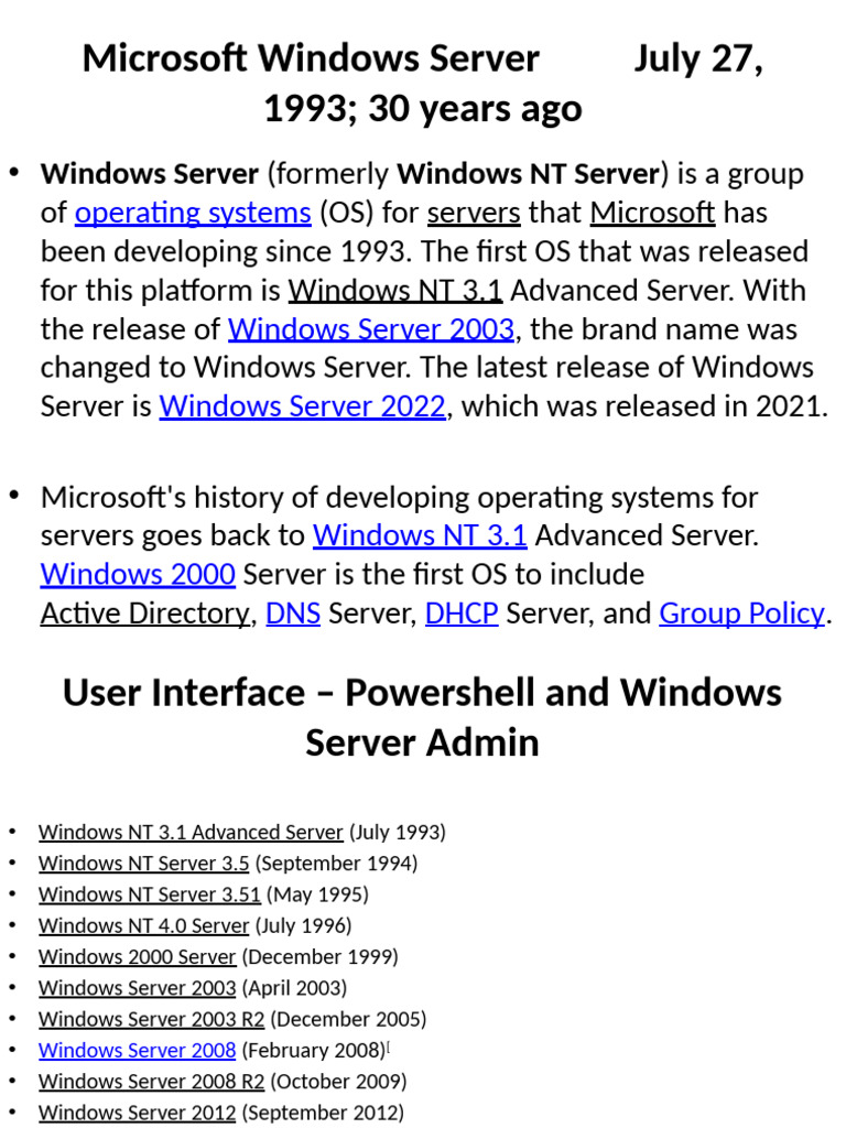 Microsoft Windows Server | PDF | Process (Computing) | Computer File