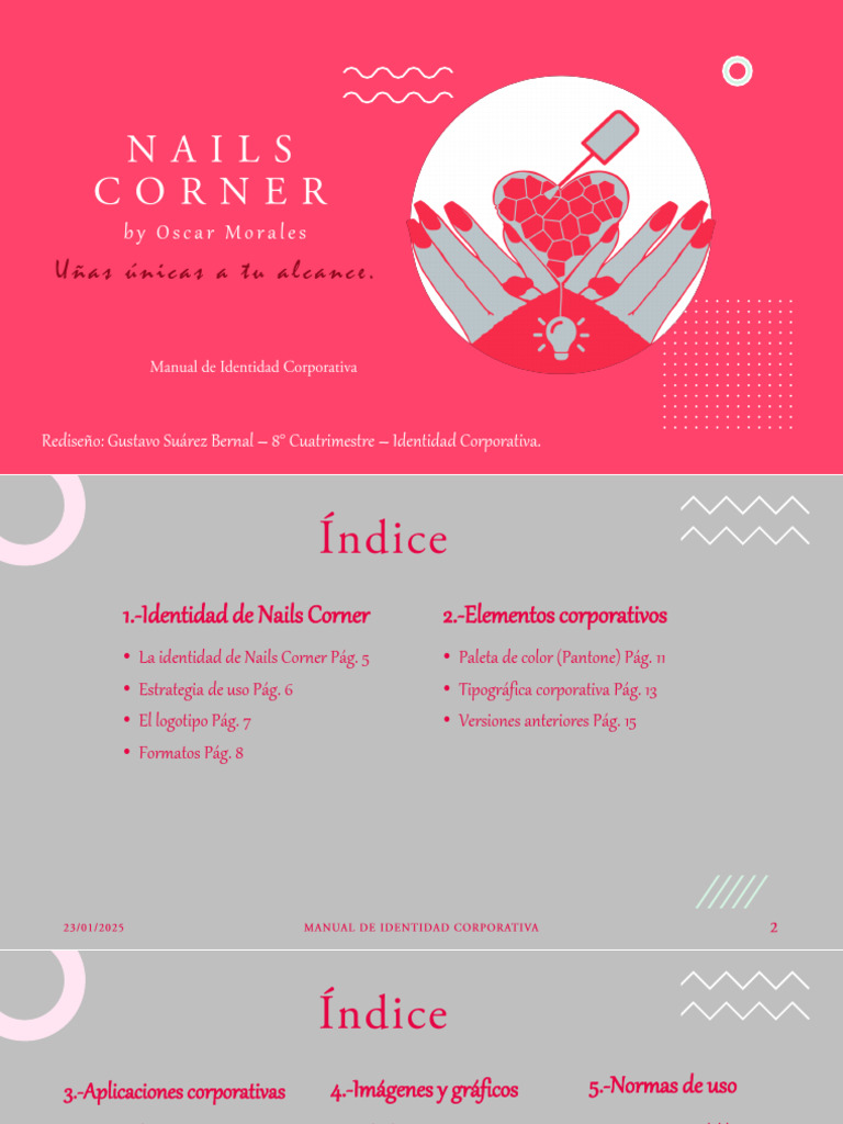 Nails Corner - Manual de Identidad Corporativa | PDF