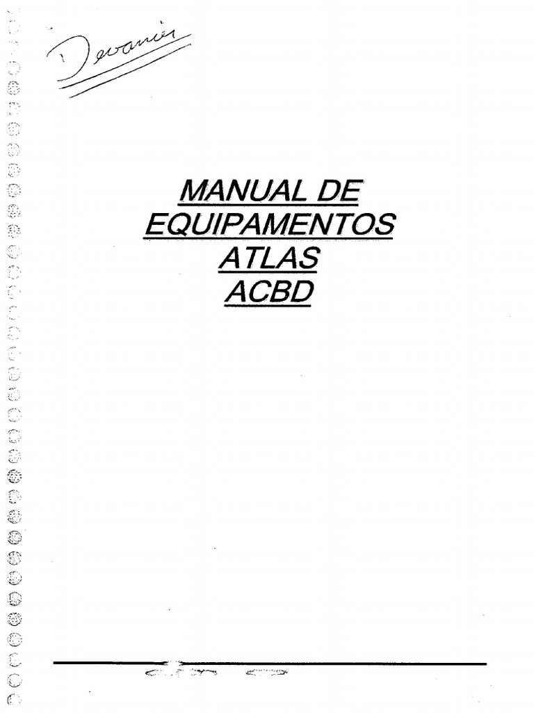 Manual de Equipamentos Atlas ACBD | PDF