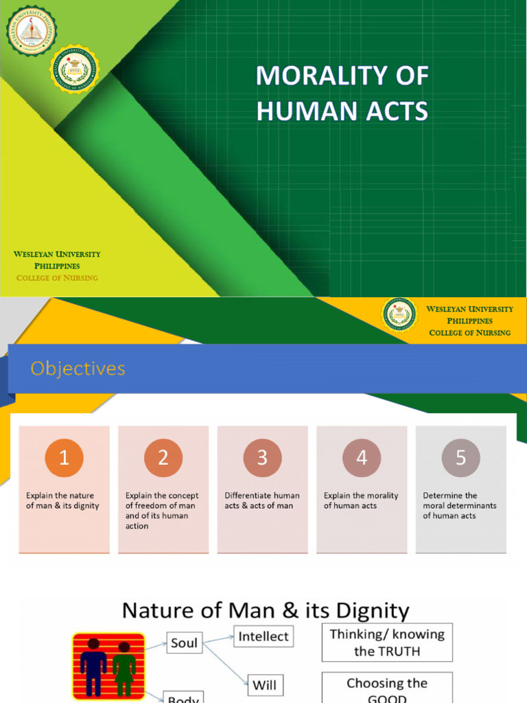 Week-1-Morality-of-Human-Acts (1) | PDF | Intention | Morality