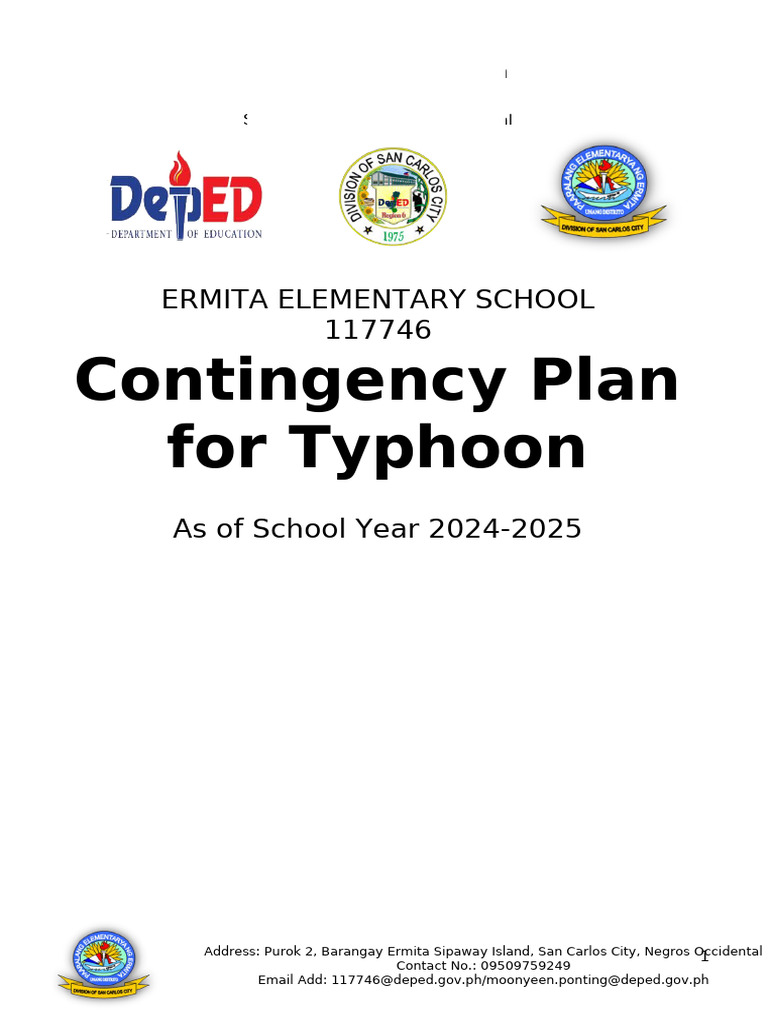 Contingency-Plan-Typhoon-Marago-os Elementary School | PDF | Tropical ...