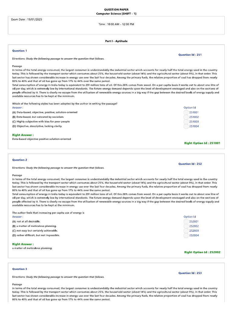 ModelQuestionCumAnsKey ComputerScience | PDF