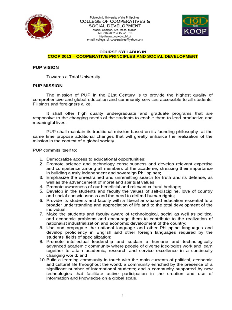 COOP 3013 - Principles of Coops | PDF | Cooperative