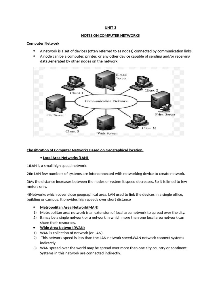 Notes On Computer Networks | PDF