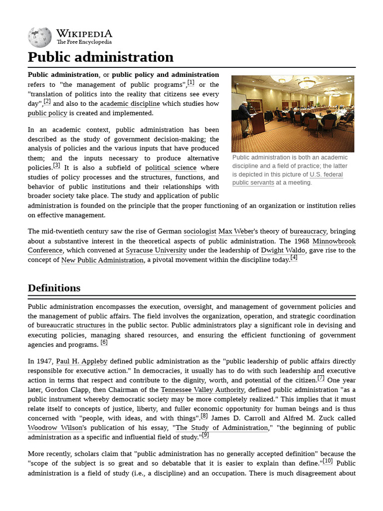 Public Administration Explained | PDF | Public Administration | Civil ...