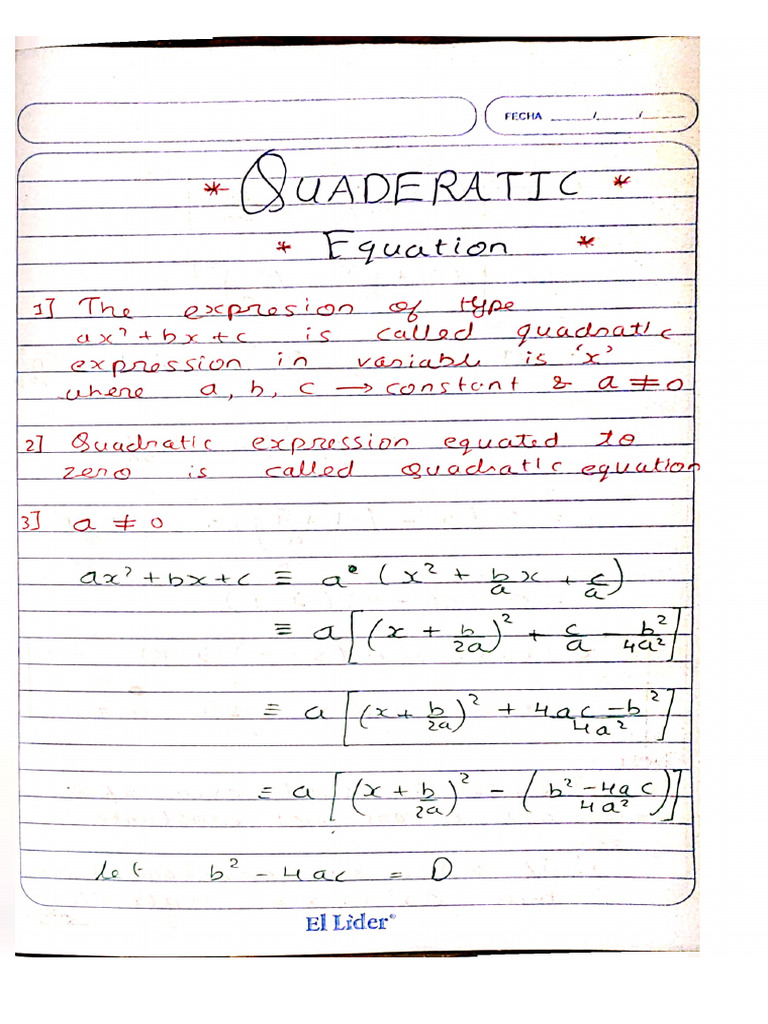 QUADRATIC | PDF