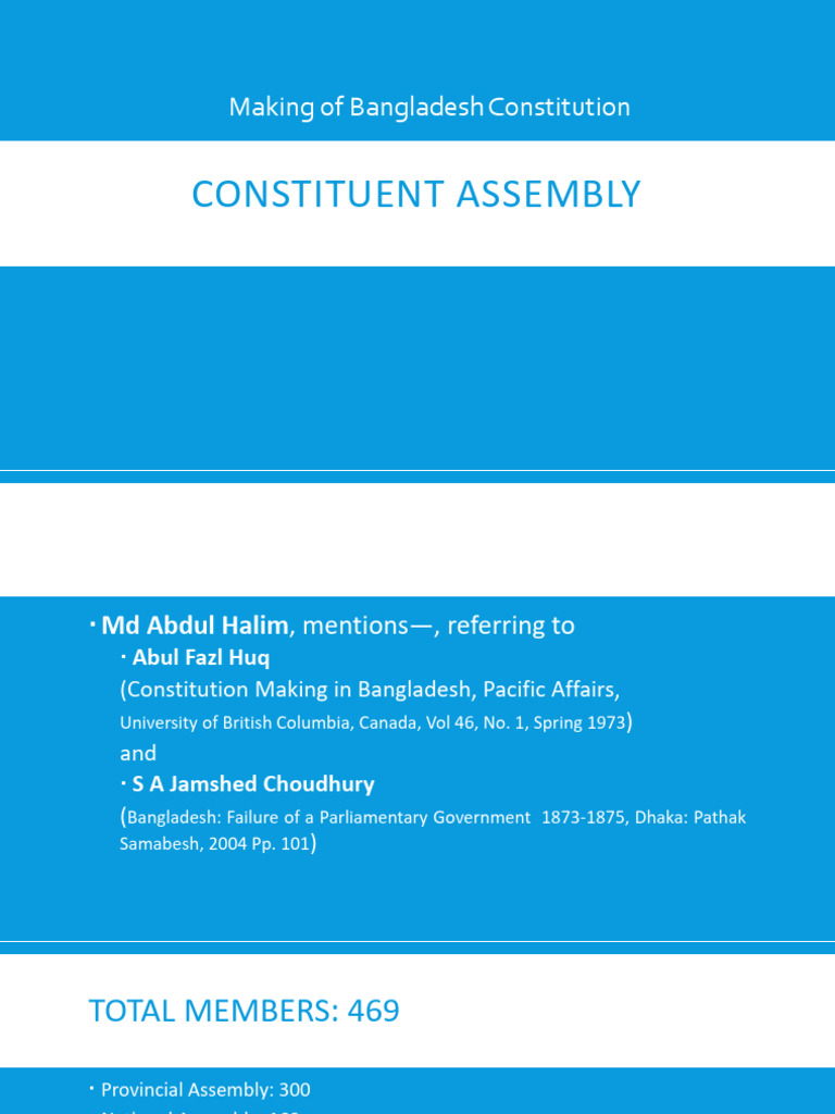 Constituent Assembly | PDF | Bangladesh | Constitutional Law