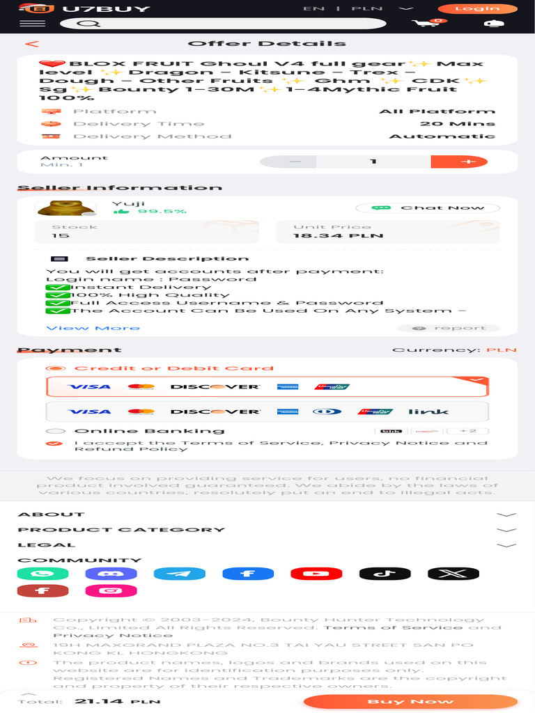 Buy Blox Fruits Accounts BLOX FRUIT Ghoul V4 Full Gear Max Level Dragon Kitsune Trex Dough Other ...