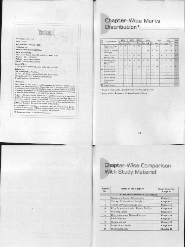 CA Foundation Economic Taxman | PDF