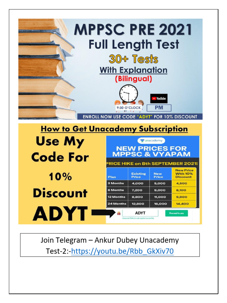 MPPSC PRE 2021 FLT-2 (Hindi) | PDF