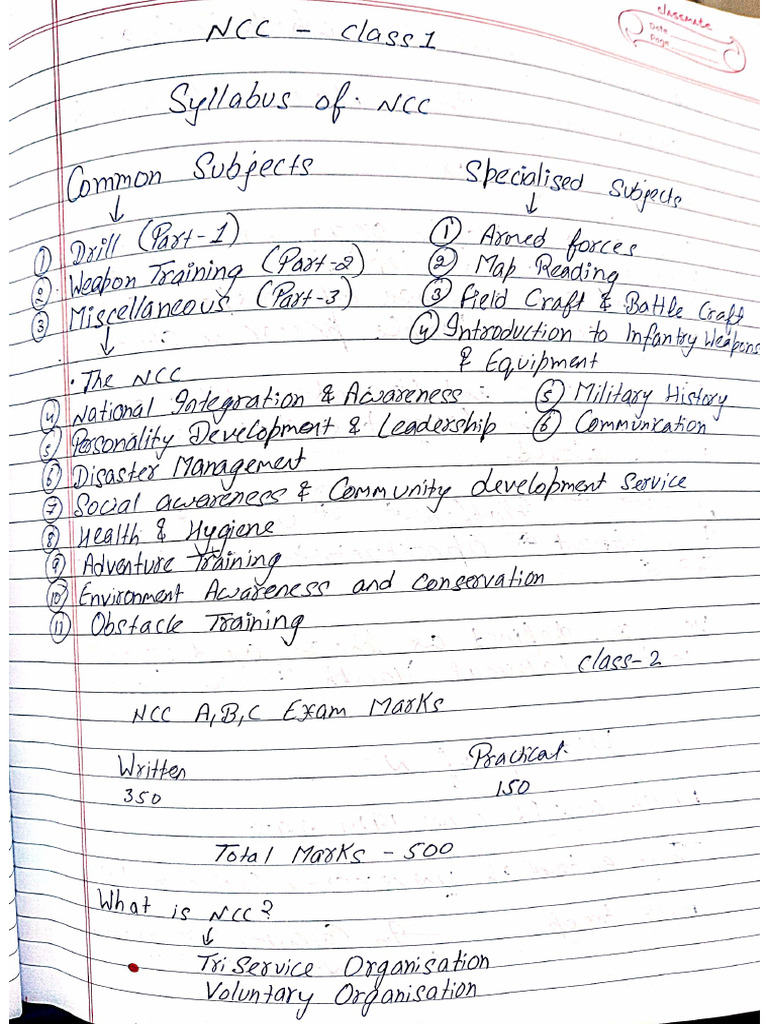 NCC Notes | PDF