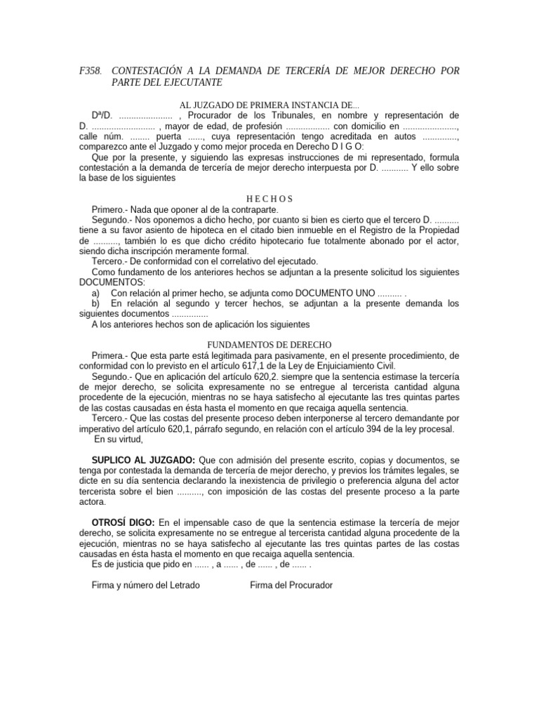 F358 | PDF | Demanda judicial | Justicia