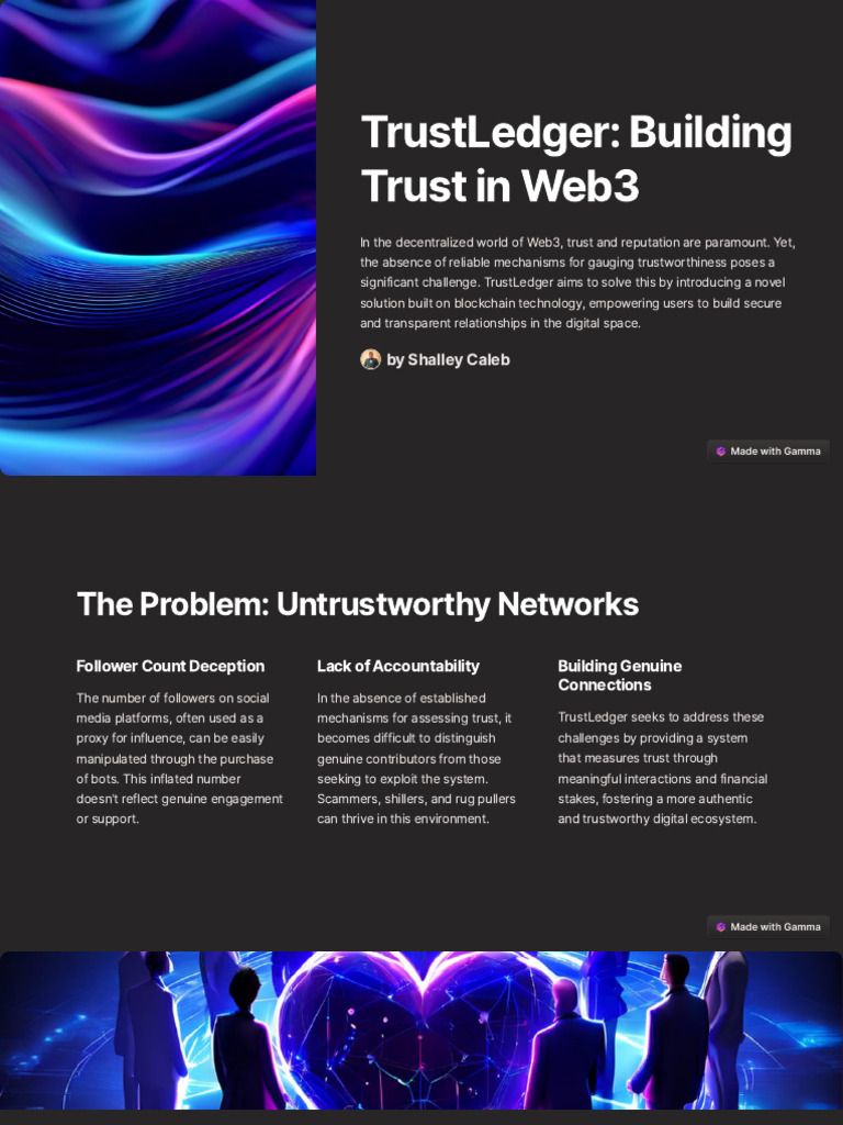 TrustLedger Building Trust in Web3 | PDF | Authentication | Social Psychology