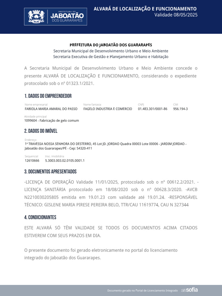 Alvará de Localização e Funcionamento | PDF
