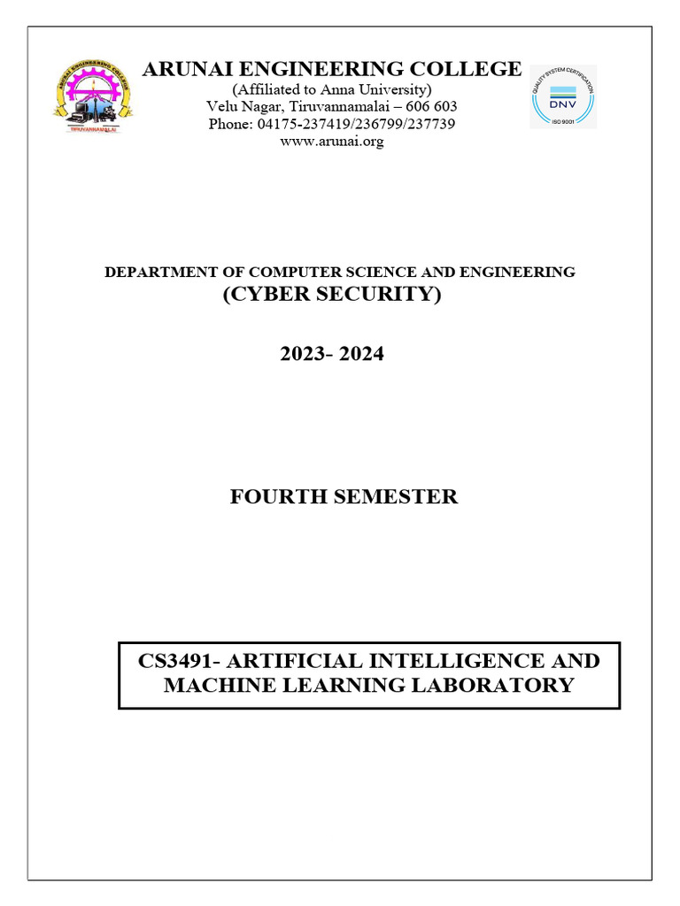 AIML LAB RECORD | PDF | Bayesian Network | Support Vector Machine