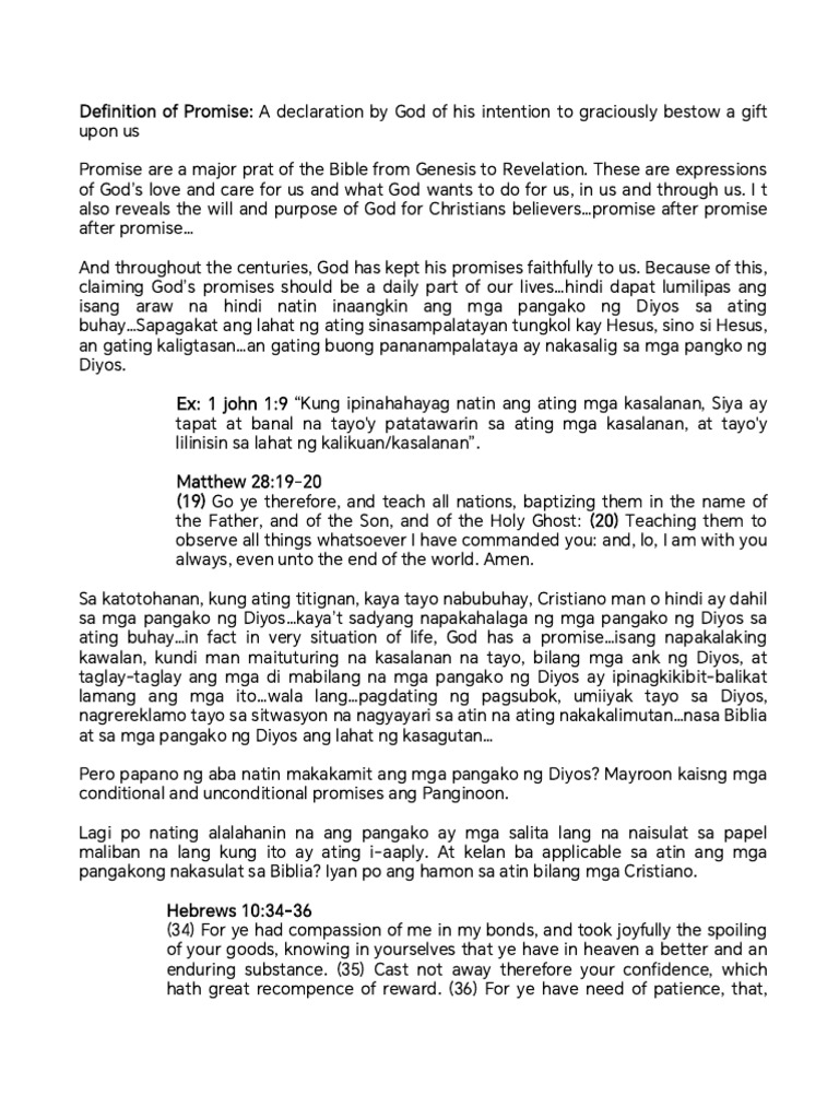 Claiming The Promises of God | PDF | Religious Belief And Doctrine ...