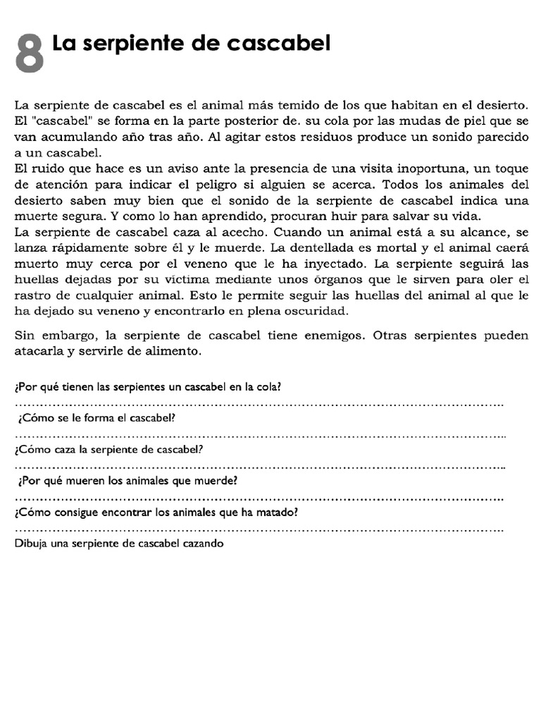 8 LA SERPIENTE DE CASCABEL | PDF