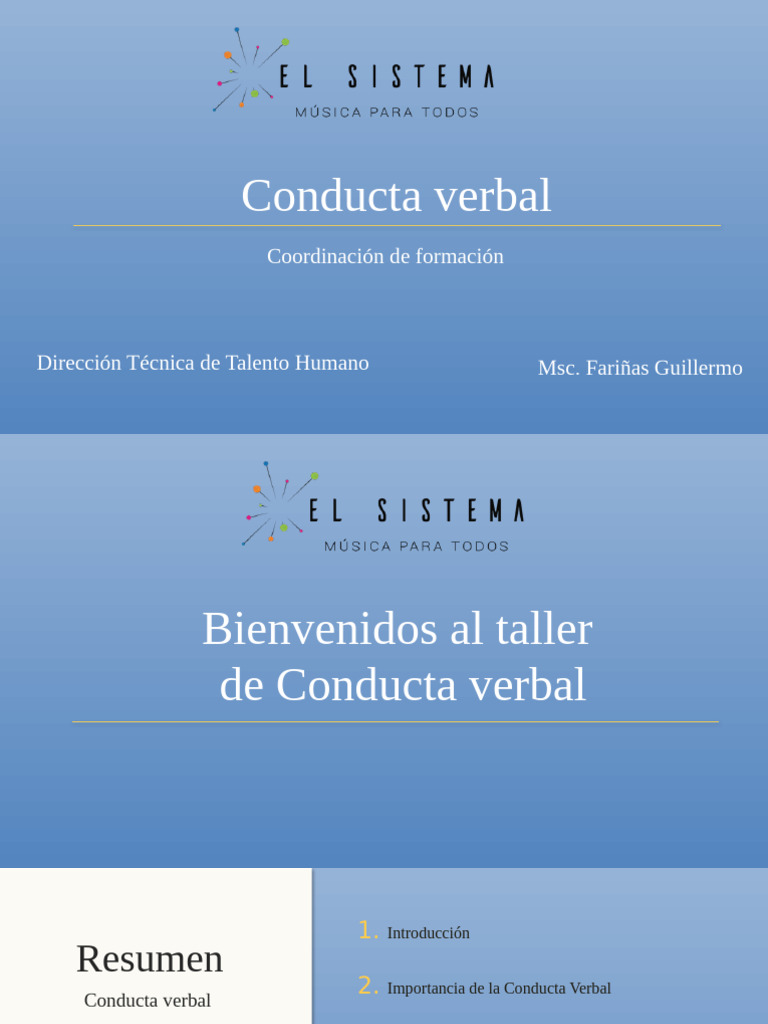 Presentacion de Conducta Verbal | PDF | Comunicación | Comportamiento