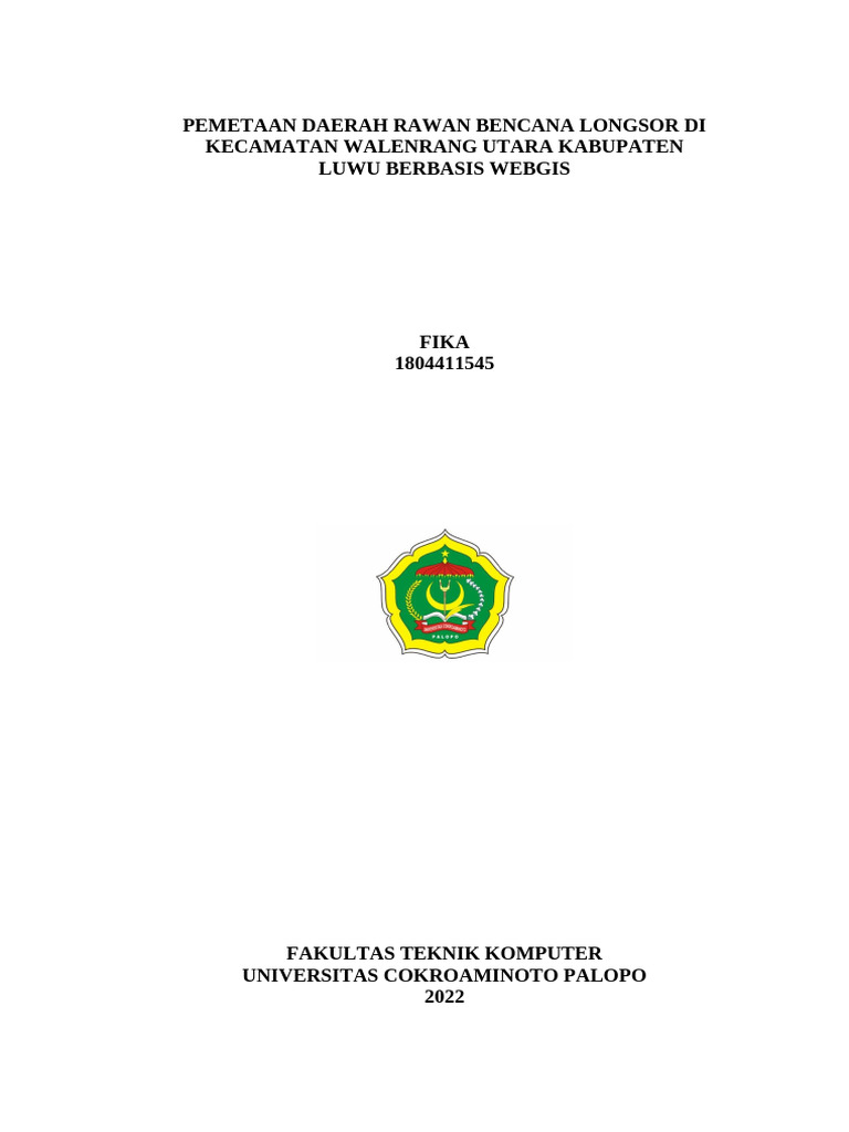revisi Proposal longsor (Fika_545) | PDF