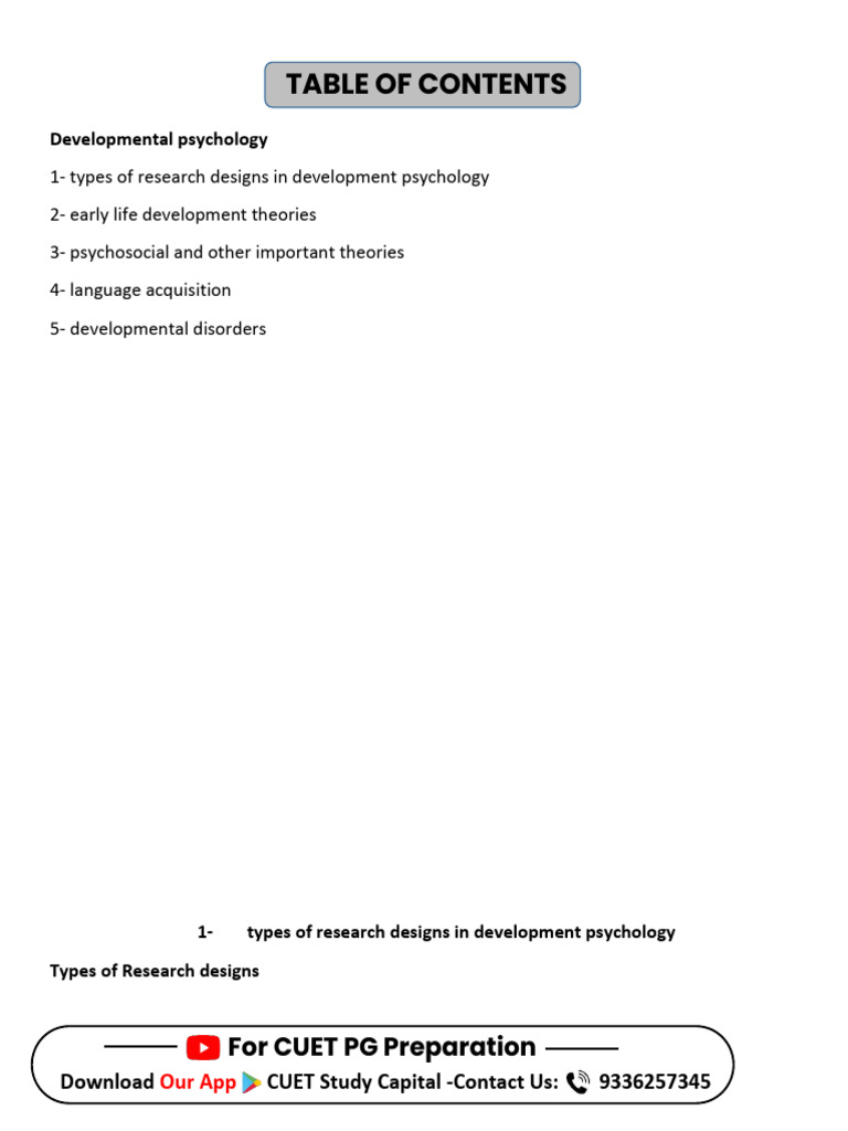 Developmental Psychology Research Methods | PDF | Attachment Theory ...
